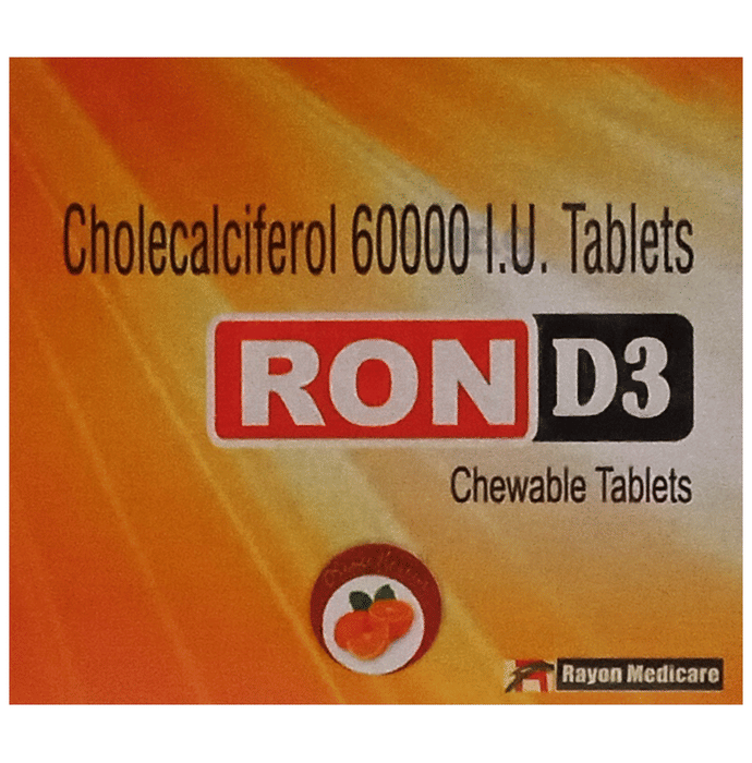 Ron D3 Chewable Tablet Orange: Buy strip of 4 Chewable Tablets at best ...