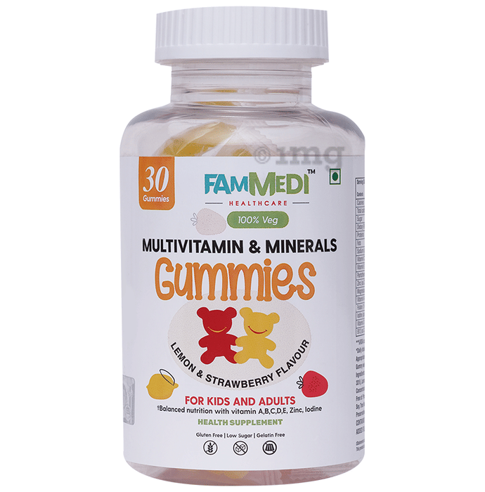 Fammedi Multivitamin & Minerals Gummies Lemon & Strawberry: Buy bottle ...