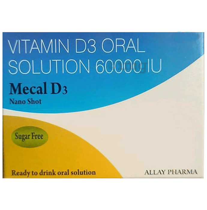 Mecal D3 Nano Shot Sugar Free: Buy bottle of 5 ml Oral Solution at best price in India | 1mg