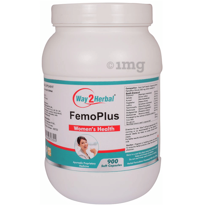 Way2Herbal Femo Plus Capsule: Buy jar of 900.0 capsules at best price ...