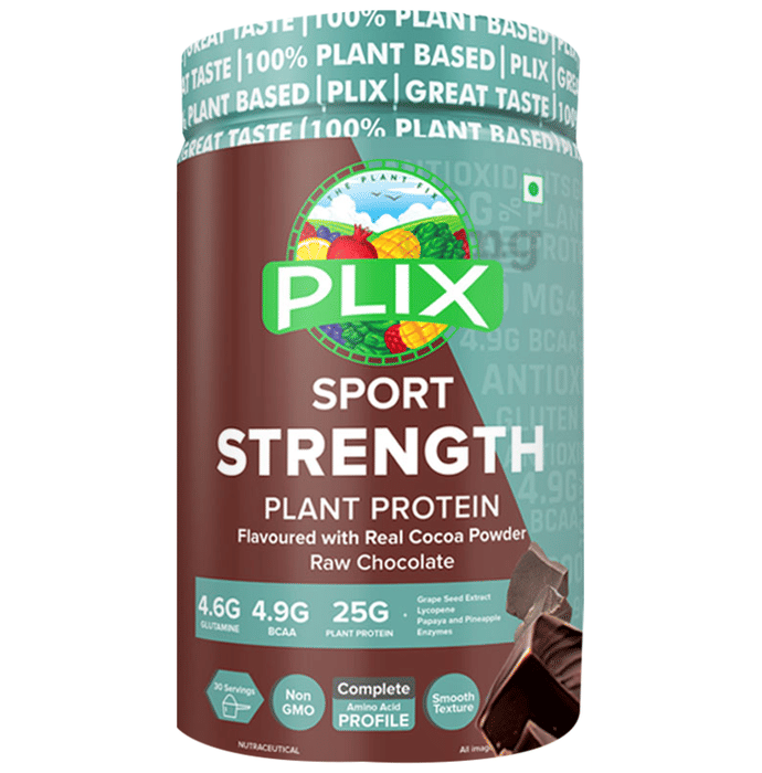 Plix Sport Strength Plant Protein Powder (1kg Each) Raw Chocolate: Buy ...