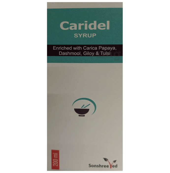 Caridel Syrup: Buy bottle of 200.0 ml Syrup at 𝗯𝗲𝘀𝘁 𝗽𝗿𝗶𝗰𝗲 in India | 1mg
