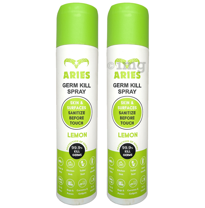 Aries Germ Kill Spray (310ml Each) Lemon: Buy combo pack of 2.0 bottles ...