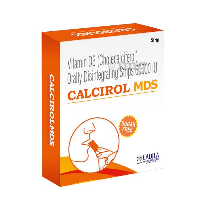 Calcirol MDS Disintegrating Strip Sugar Free: Buy packet of 1.0 ...