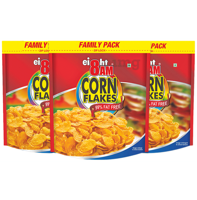 8AM Corn Flakes 99% Fat Free (1kg Each): Buy combo pack of 3.0 Packs at ...