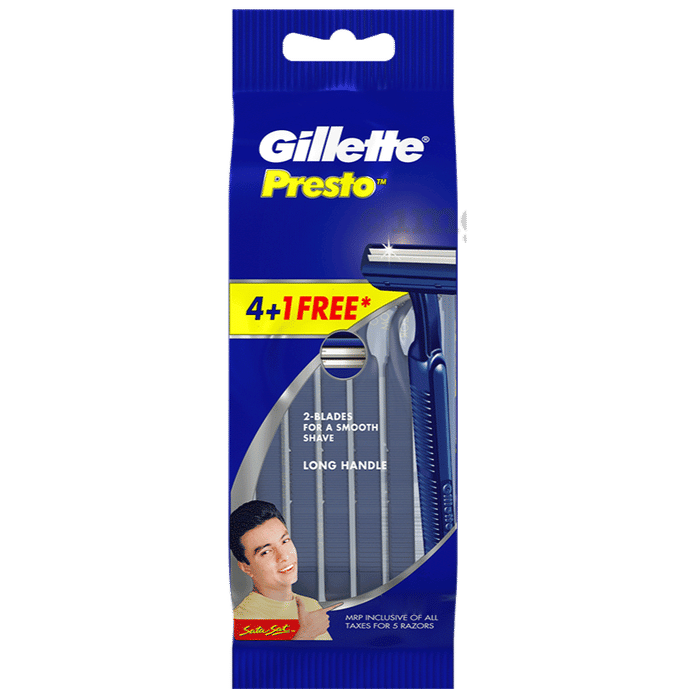 Gillette Presto Razor: Buy packet of 5.0 units at best price in India | 1mg