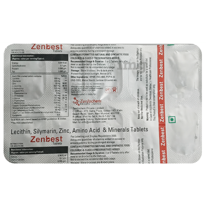 Zenbest Tablet: Buy strip of 10.0 tablets at best price in India | 1mg