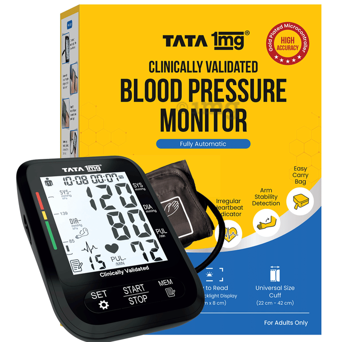 BP Monitor (Clinically Validated) | BP Machine with 1 Year Warranty | by Tata 1mg: Buy box of 1. ...