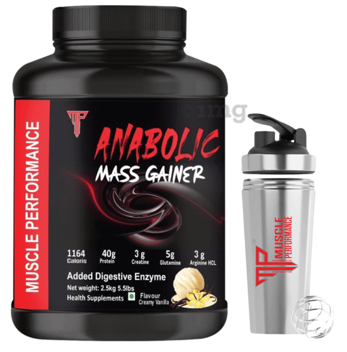 MP Muscle Performance Anabolic Mass Gainer Powder Creamy Vanilla with ...