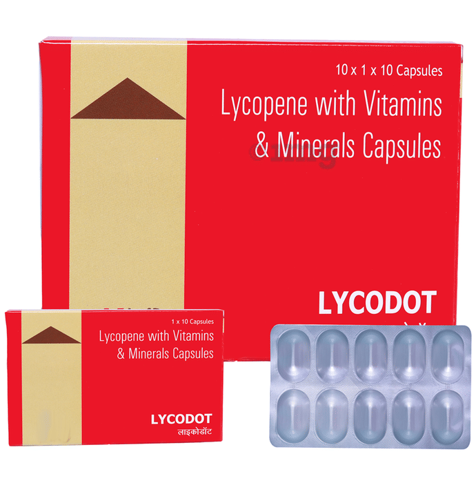 Lycodot Lycopene Multivitamins & Minerals Capsules: Buy strip of 10.0 ...