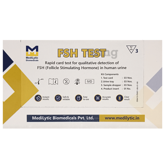 Medilytic Biomedicals FSH Test Kit: Buy box of 3.0 kit at best price in ...