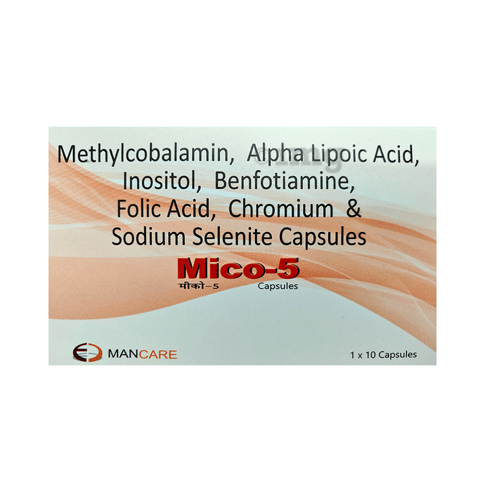 Mico 5 Capsule: Buy strip of 10.0 capsules at best price in India | 1mg