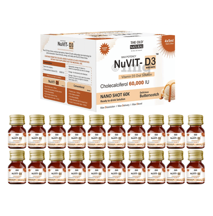 The Old Natural Max Potency Nuvit-D3 Nano Shots (4x5ml Each) Delicious ...