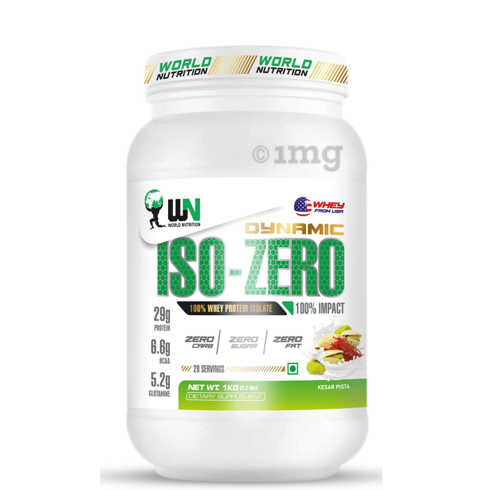 WN World Nutrition Dynamic Iso-Zero Whey Protein Isolate Powder Kesar ...