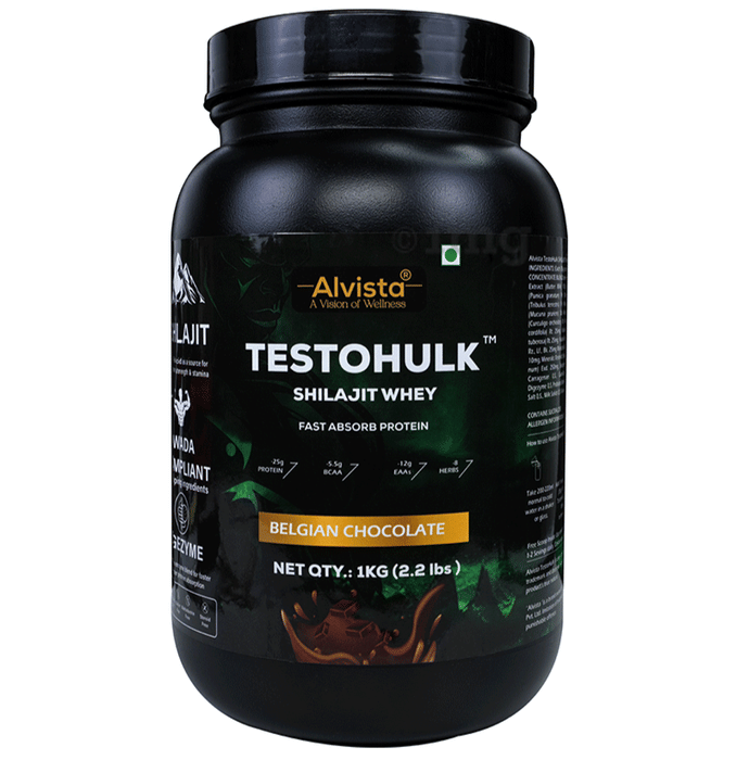 Testohulk Shilajit Whey Fast Absorb Protein Belgian Chocolate: Buy jar ...