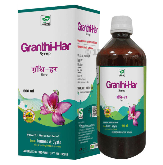 Prime Granthi Har Syrup | Ayurvedic Tonic for Cysts, Fibroids, Lumps ...