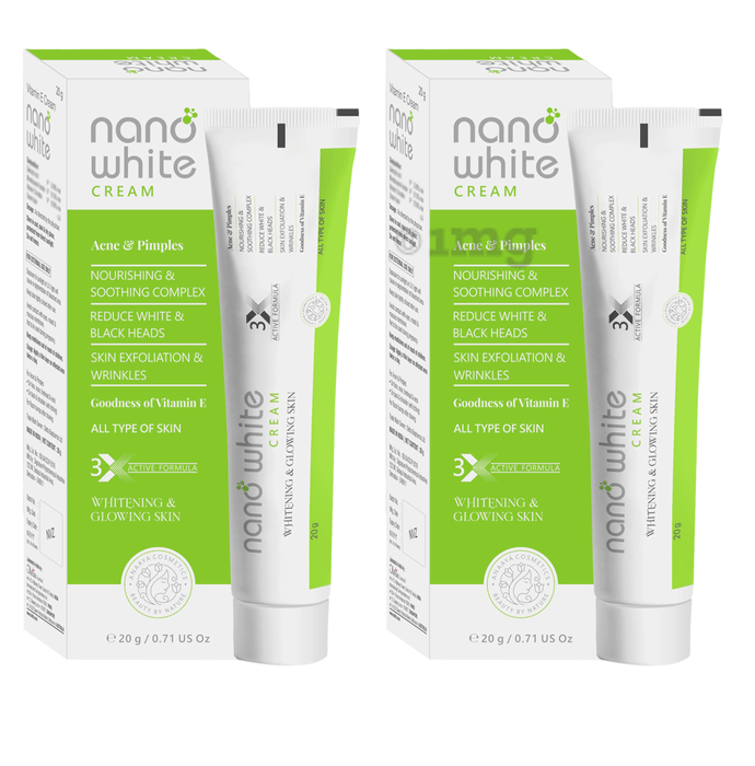 Nano White Cream (20gm Each): Buy combo pack of 2.0 Tubes at best price ...