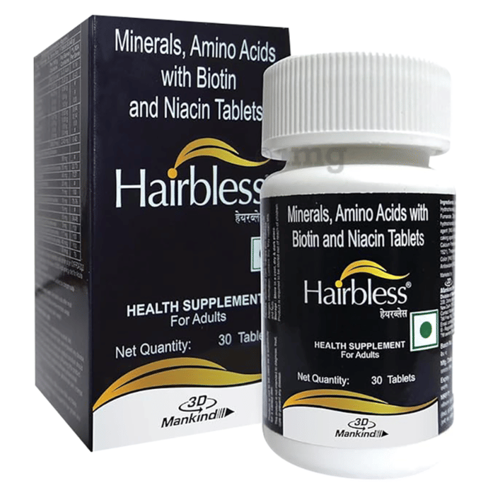 Hairbless Tablet Gluten Free: Buy bottle of 30.0 tablets at best price ...