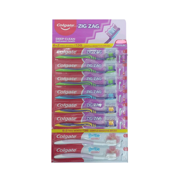 Colgate Zig Zag Deep Clean Toothbrush: Buy packet of 8.0 Toothbrushes ...