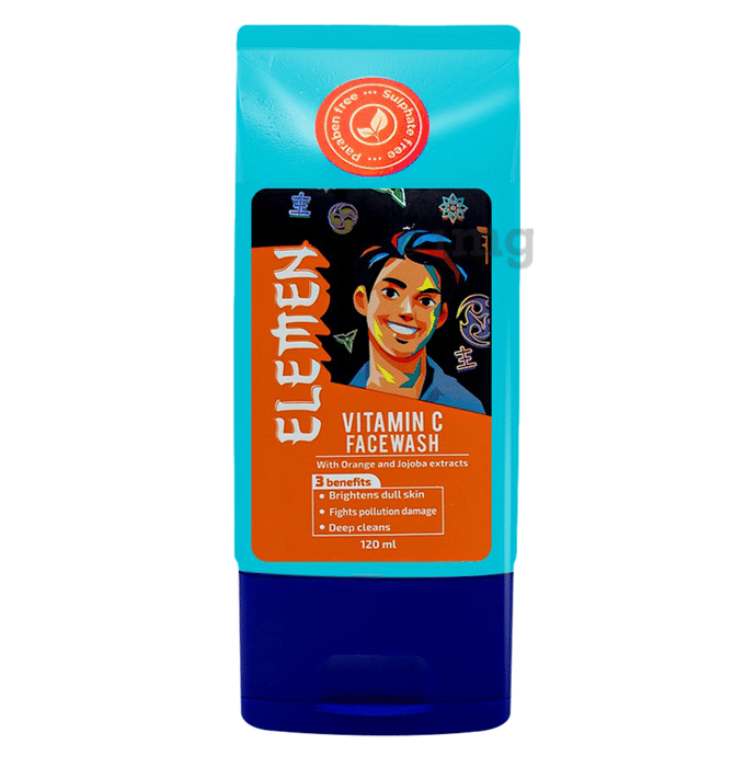 Elemen Vitamin C Face Wash | Bright Glow | Orange & Jojoba Extracts ...