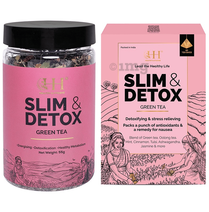 Healthy & Hygiene Slim & Detox Green Tea Bag (2gm Each) and Slim ...