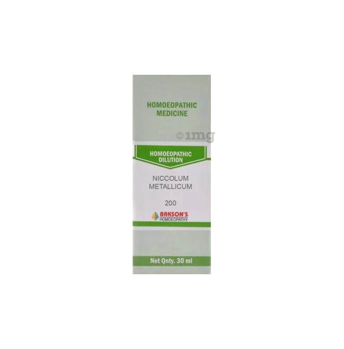 Bakson's Homoeopathy Niccolum Metallicum Dilution 200: Buy bottle of 30 ...