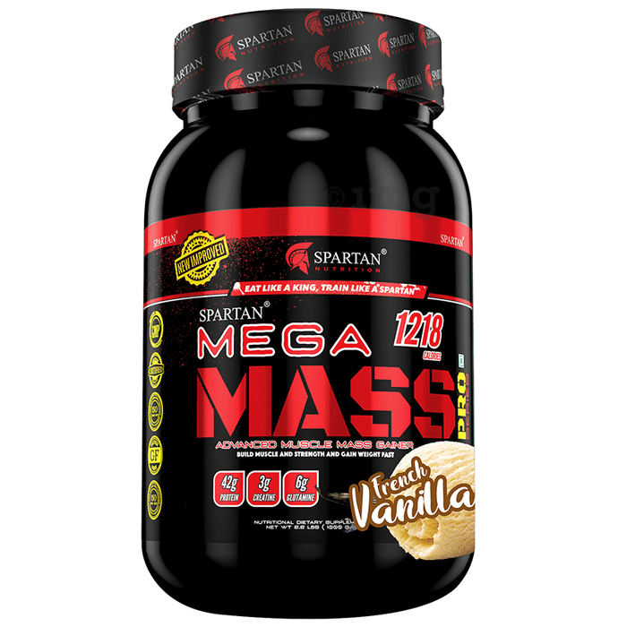 Spartan Nutrition Mega Mass Pro Series French Vanilla Powder: Buy jar ...