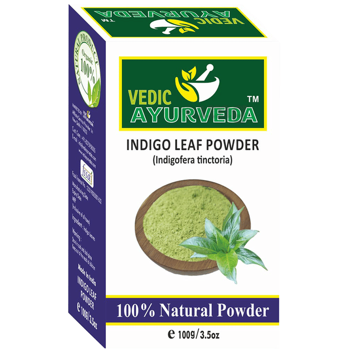 Vedic Ayurveda Combo Pack of Indigo Leaf Powder & Bhringraj Leaf Powder ...