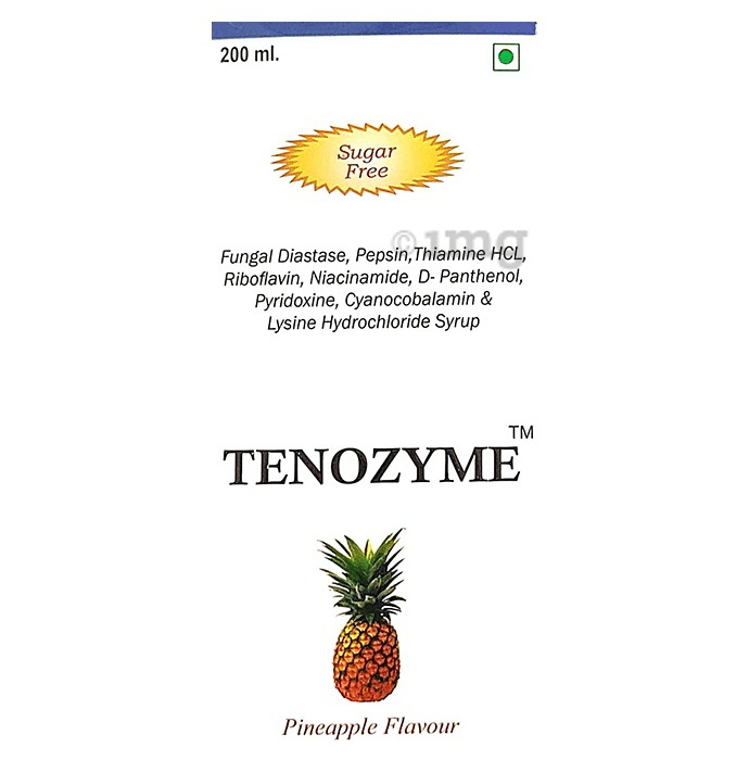 Tenozyme Syrup Pineapple Sugar Free: Buy bottle of 200.0 ml Syrup at ...