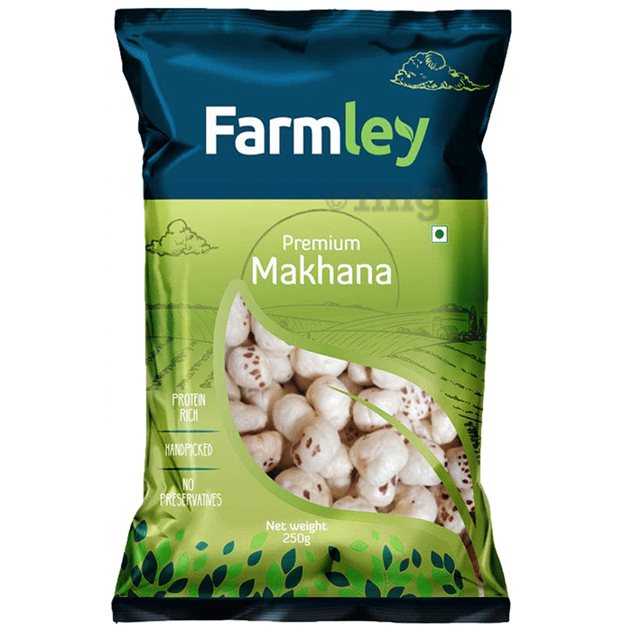 Farmley Premium Makhana: Buy packet of 250.0 gm Snacks at 𝗯𝗲𝘀𝘁 𝗽𝗿𝗶𝗰𝗲 in ...
