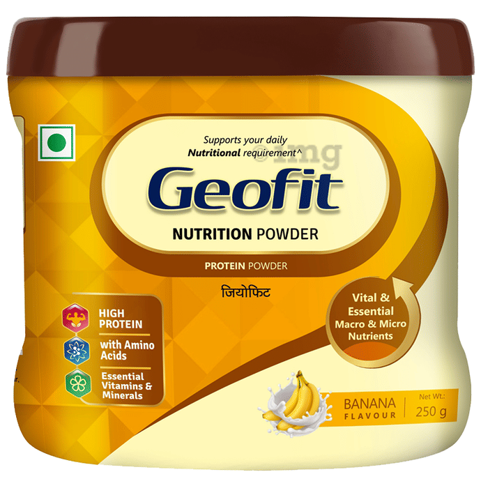 Geofit Nutrition Protein Powder with Vitamins & Minerals Banana: Buy ...