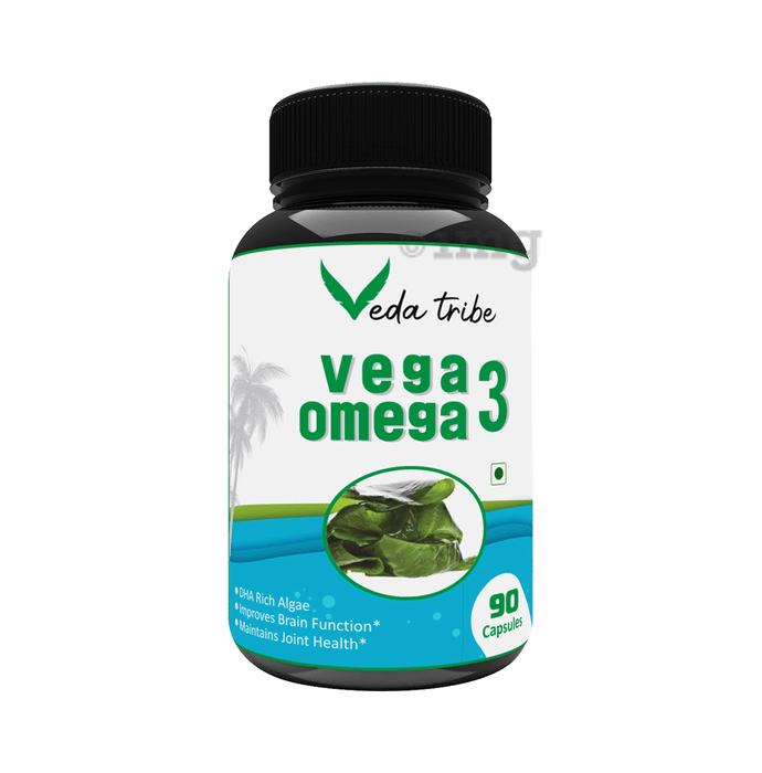 Veda Tribe Vega Omega 3 Veggie Capsule: Buy bottle of 90 vegicaps at ...
