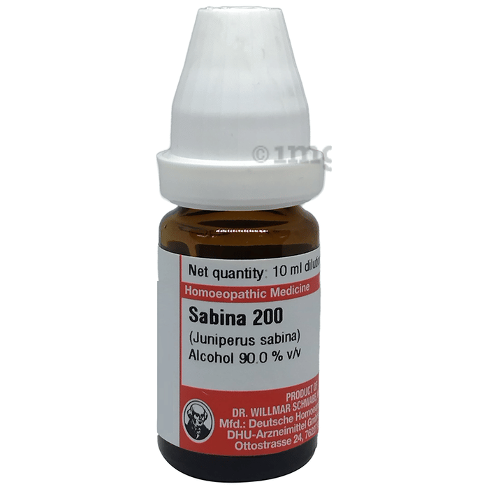 Dr Willmar Schwabe Germany Sabina (Juniperus Sabina) Dilution 200: Buy ...