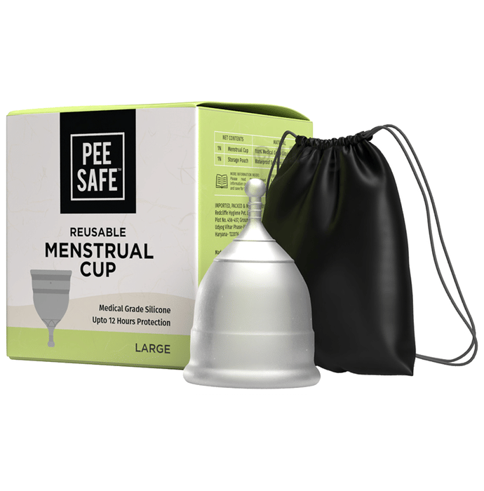 Pee Safe Reusable Menstrual Cup with Medical Grade Silicone for Women ...