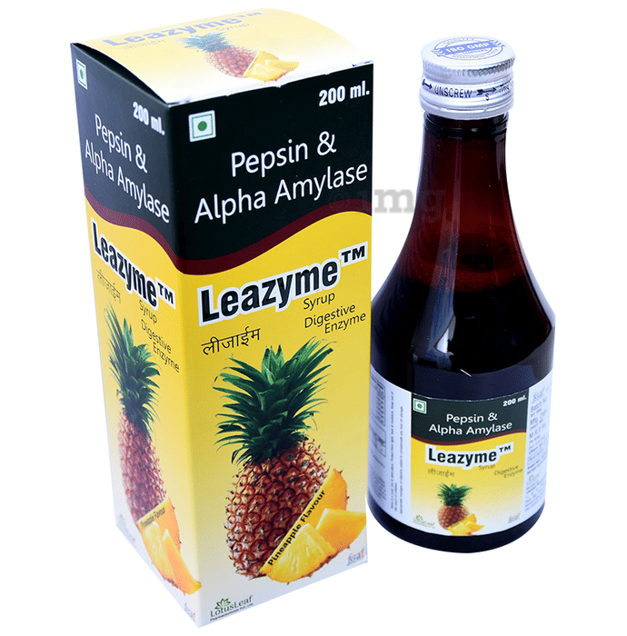 Leazyme Syrup Pineapple: Buy bottle of 200.0 ml Syrup at best price in ...