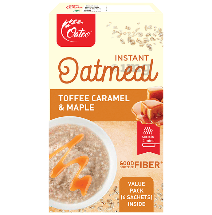 Oateo Instant Oatmeal (43gm Each) Toffee Caramel & Maple: Buy combo ...
